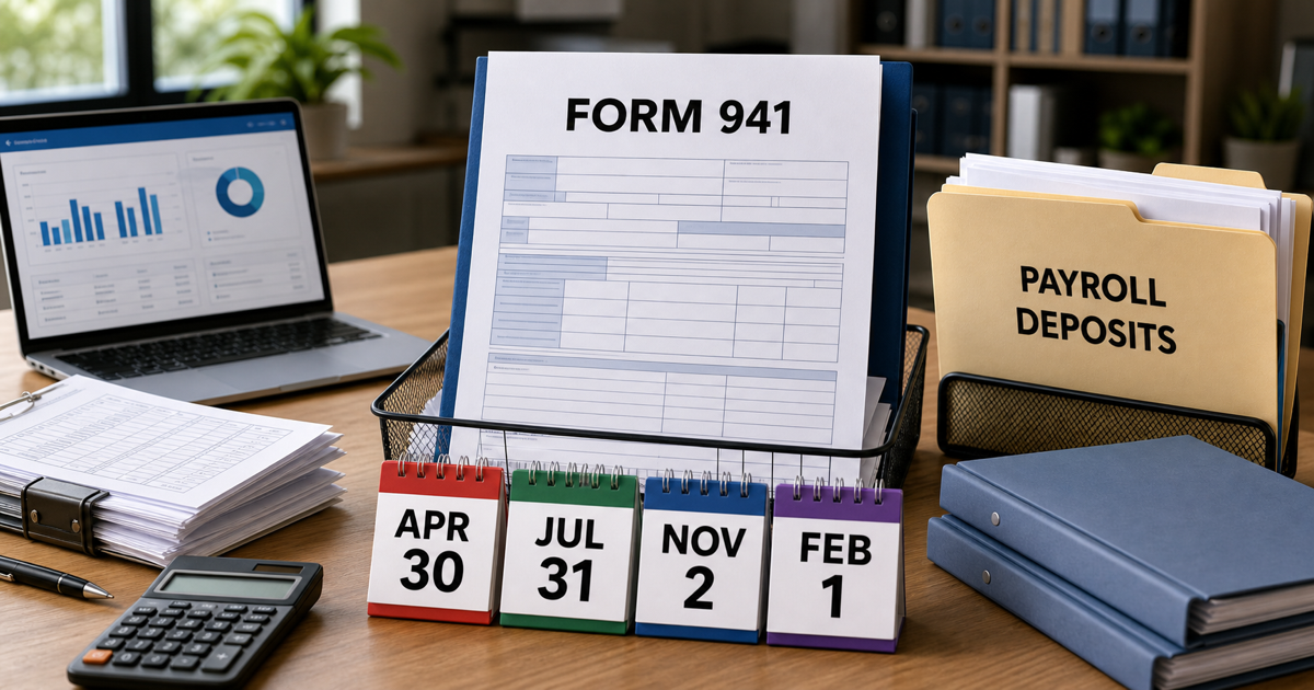 Form 941 Deadline 2026: Quarterly Payroll Tax Due Dates, Deposit Rules ...